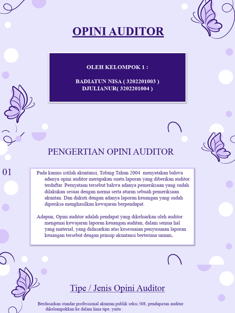 Jenis dan Pengertian Opini Auditor | PDF | Bisnis
