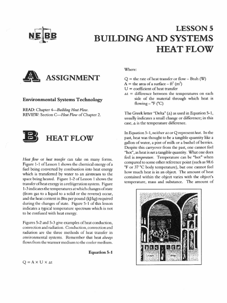 Lesson 5 - Building and Systems Heat Flow | PDF