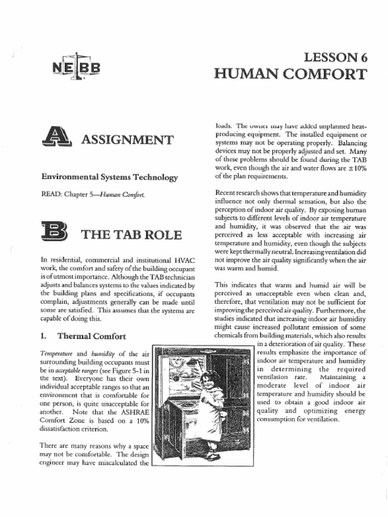8. Lesson 6 - Human Comfort | PDF