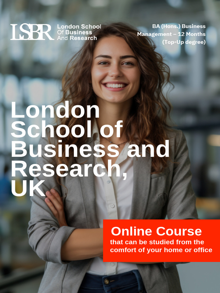 BA (Hons.) Business Management - 12 Months (Top-Up Degree) - Delivered ...