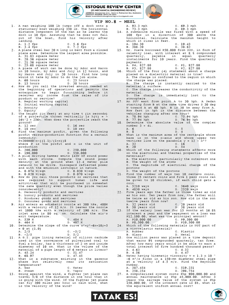 Vip No.8 - Mesl | PDF | Chemical Bond | Mechanics