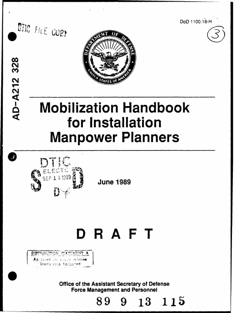 Mobilization Handbook | PDF | United States Department Of Defense ...