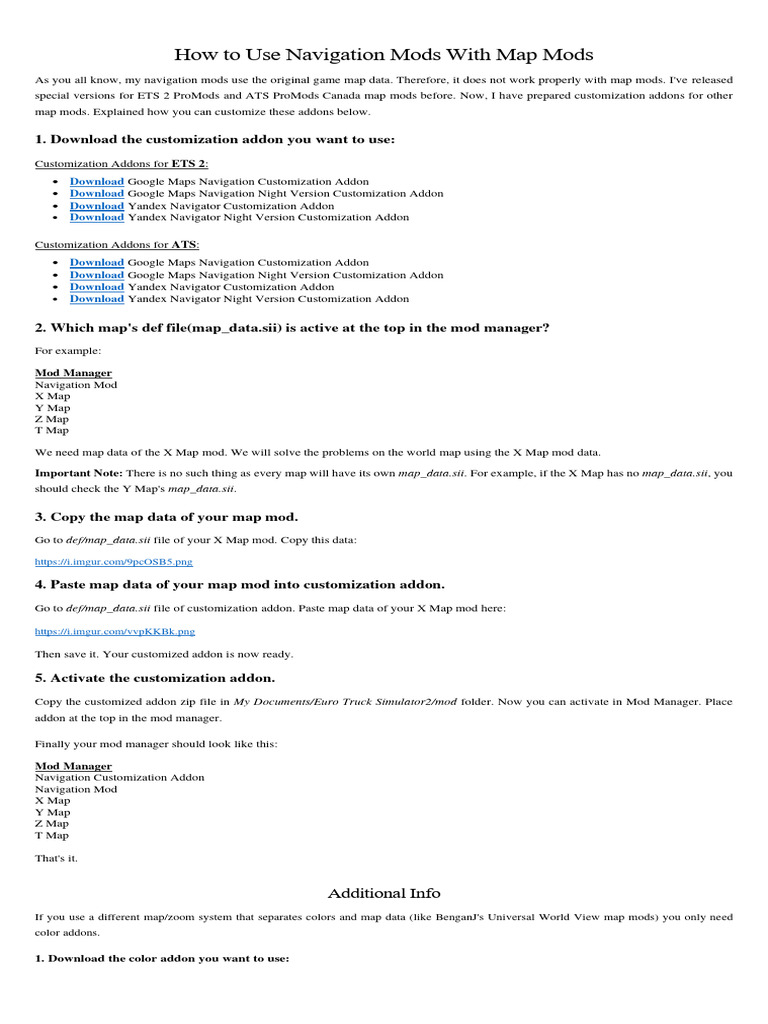 How To Use Navigation Mods With Map Mods | PDF | Operating System ...