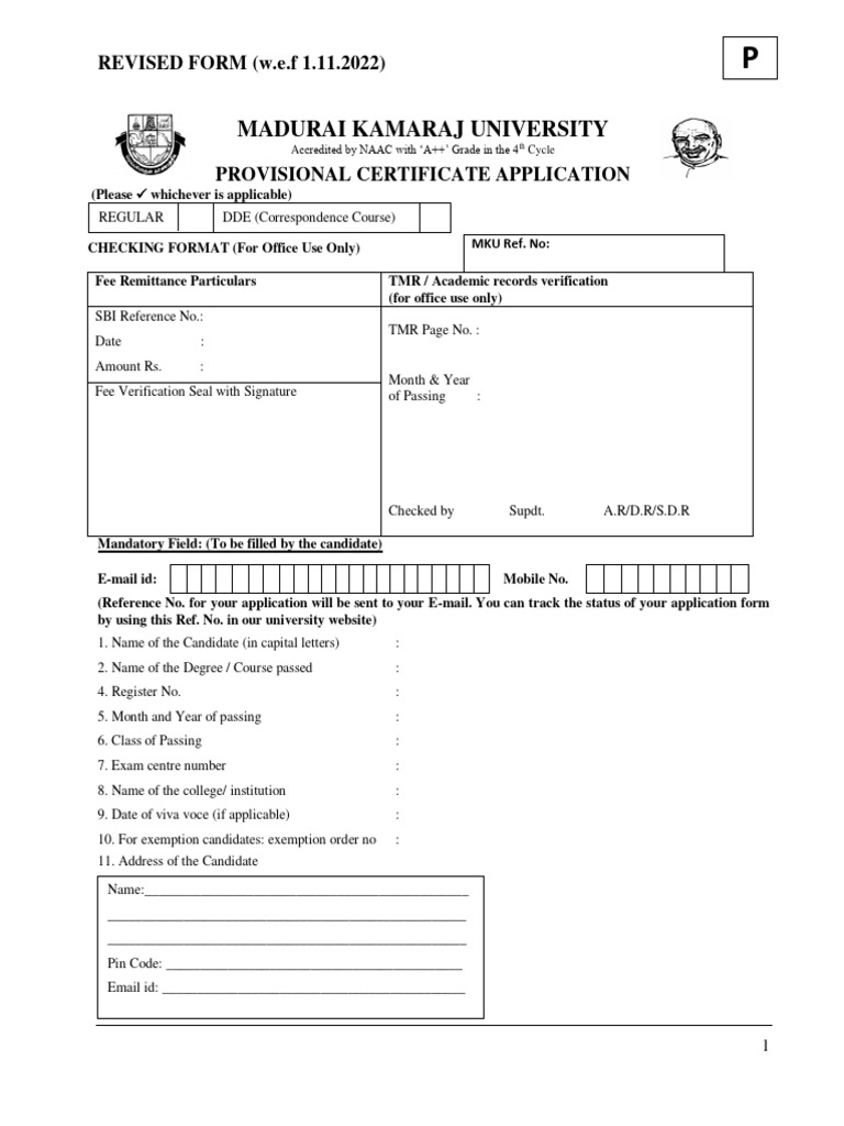 Application For Provisional Certificate | PDF | Justice | Crime & Violence