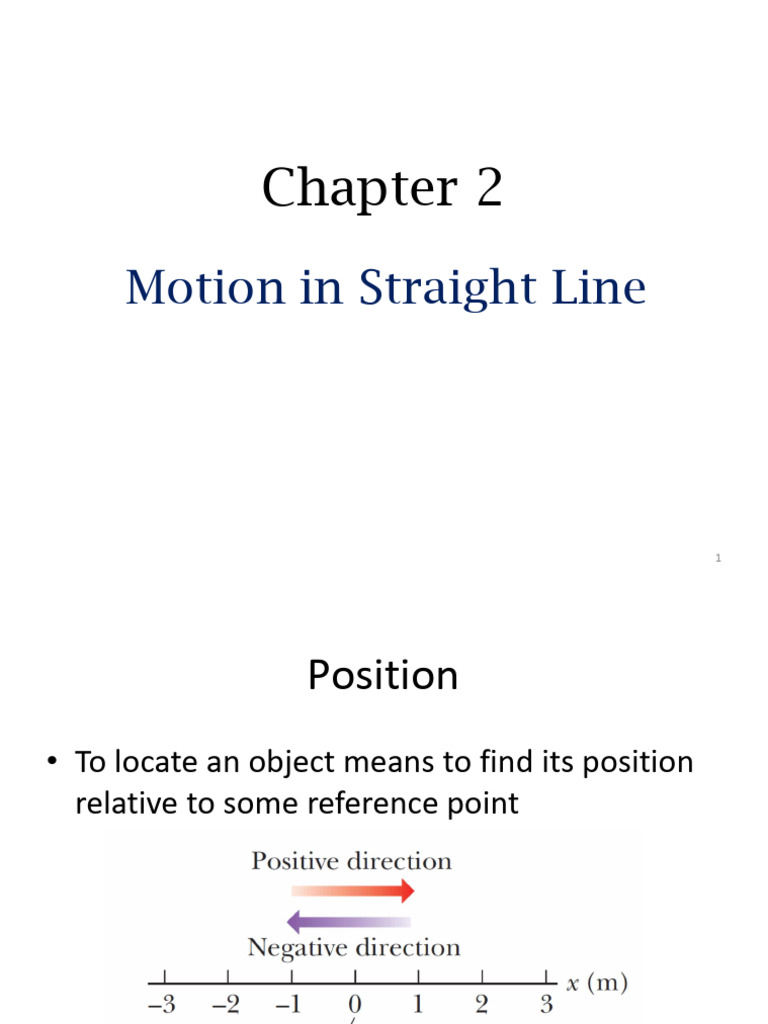Ch2 Motion in Straight Line | PDF | Velocity | Speed