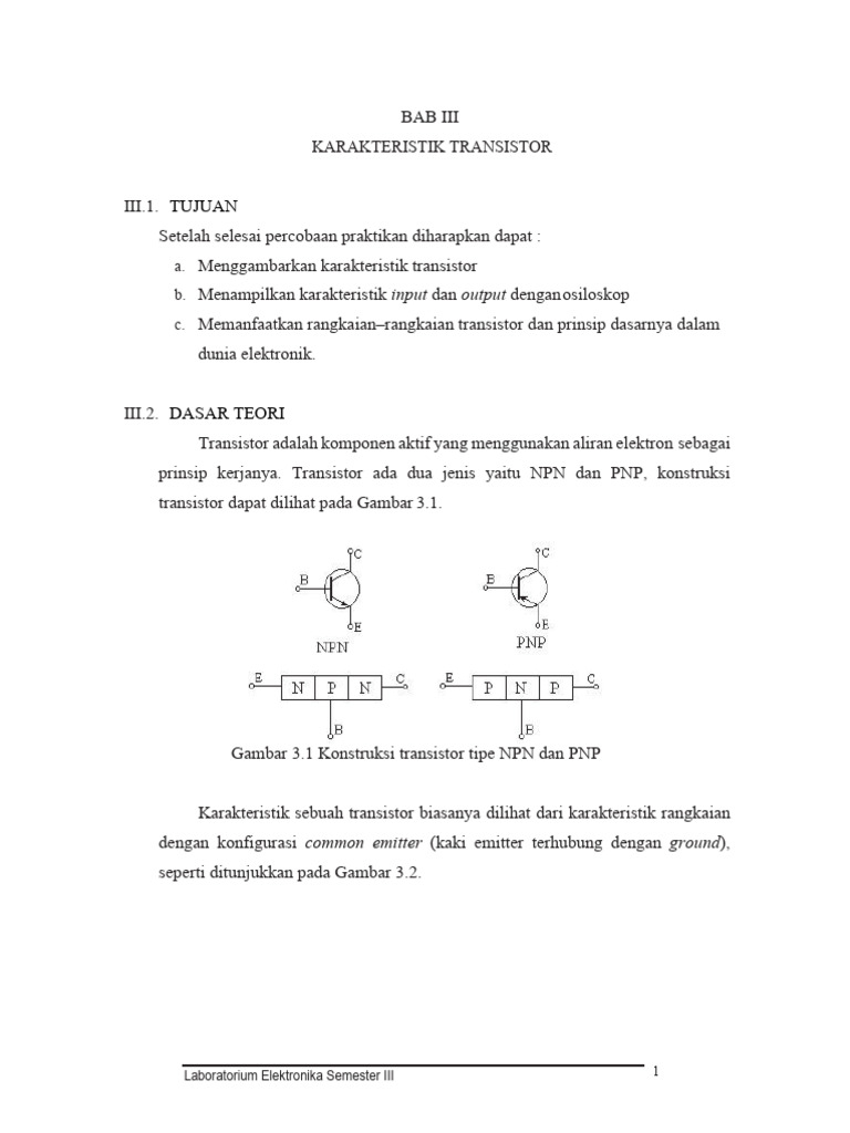 5 - Karakteristik Transistor | PDF | Metode & Bahan Ajar | Sains & Matematika