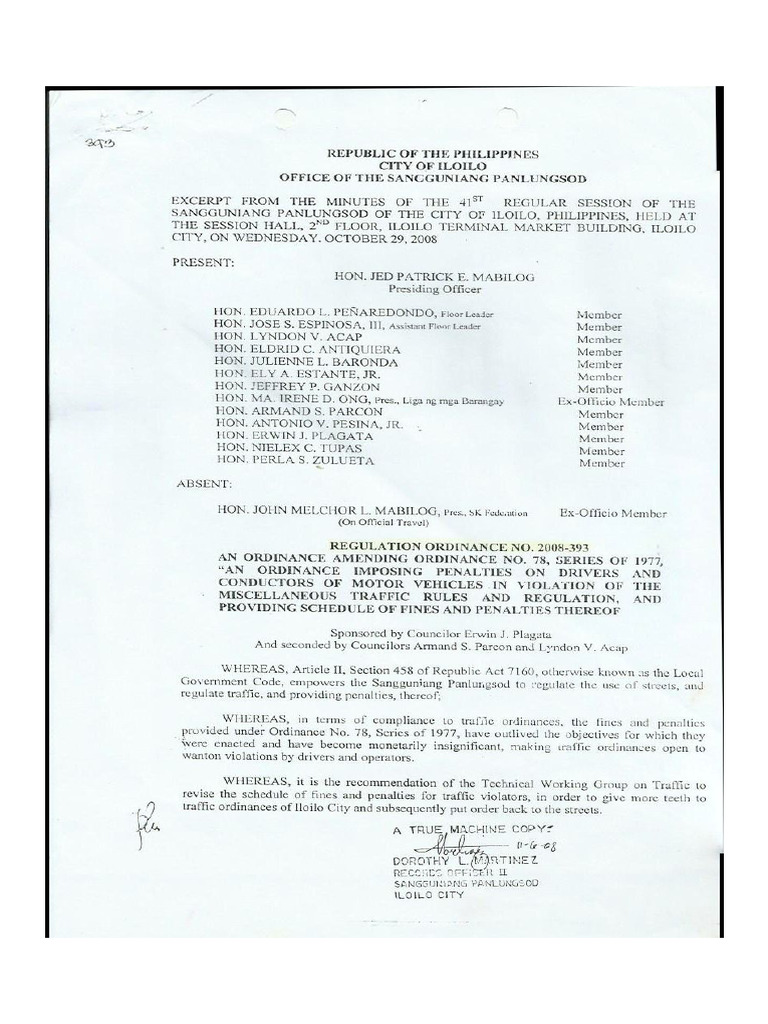 2008 393 Penalties in Violation of The Miscellaneous Traffic Rules and ...