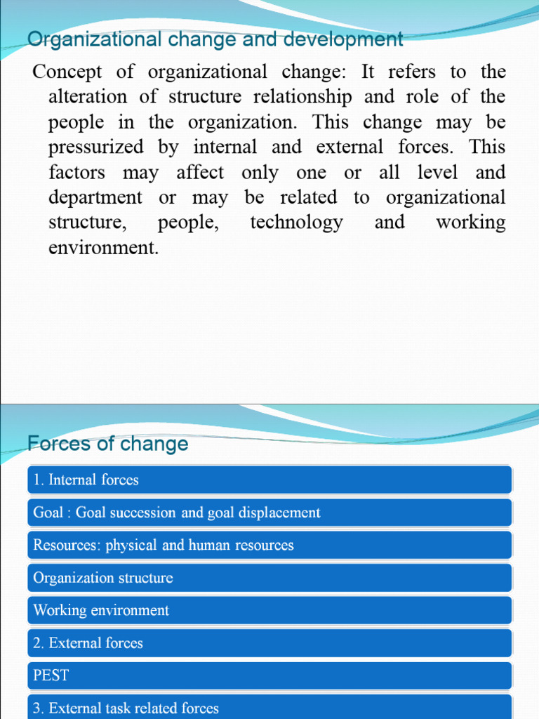 Organizational Change and Development | PDF | Organization Development | Psychology