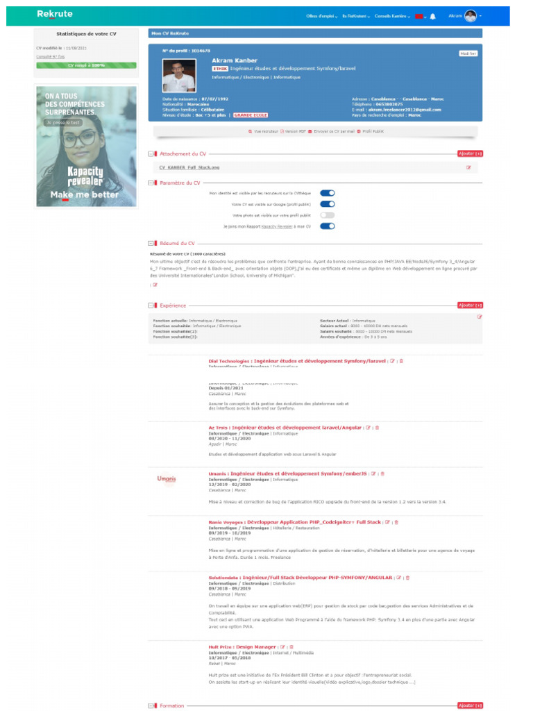 CV Rekrute | PDF
