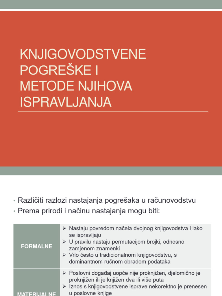 Predavanja 13 Storno | PDF