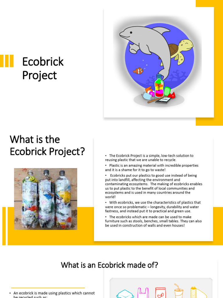 Ecobrick Project Presentation | Download Free PDF | Recycling | Plastic