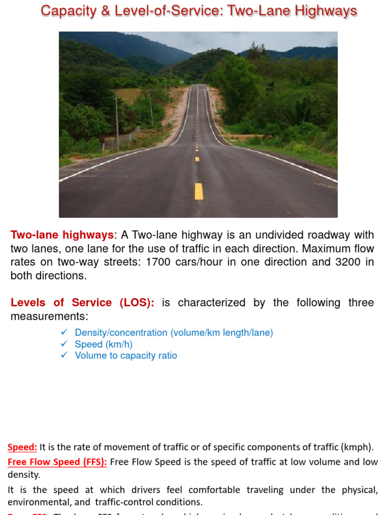 Two Lane Highway Capacity | PDF