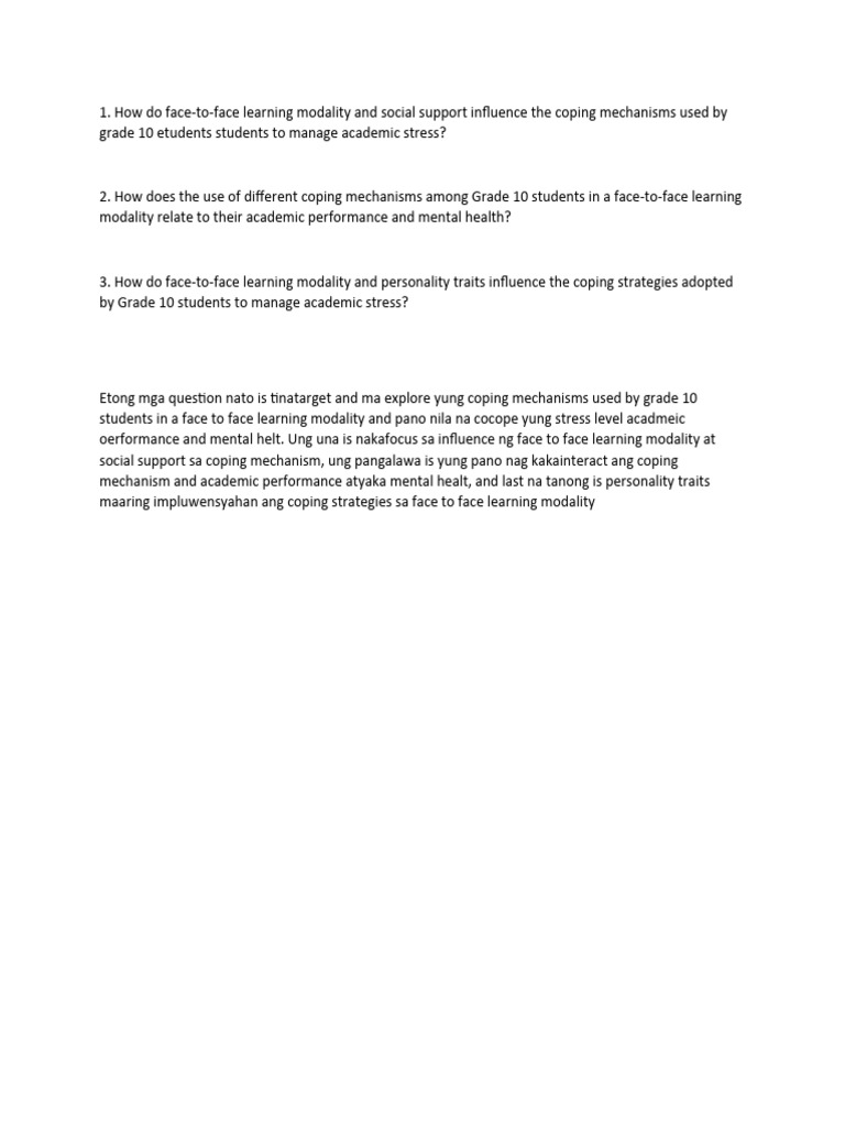 SOP-No.3-Questions Sample | PDF | Career & Growth | Wellness