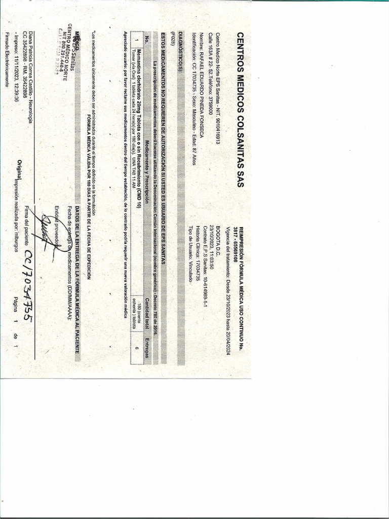 Receipt - 2023-12-08 - 044704 Memantina de 10mg | PDF