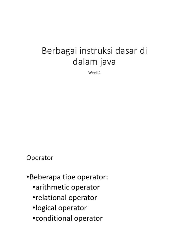 1698603684053_04a_Berbagai_Instruksi_Dasar_di_Dalam_Java | PDF