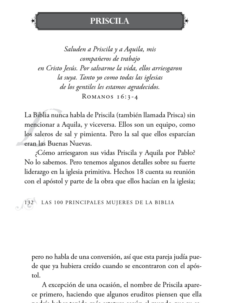 Priscilla | PDF | Pablo el apóstol | Iglesia cristiana