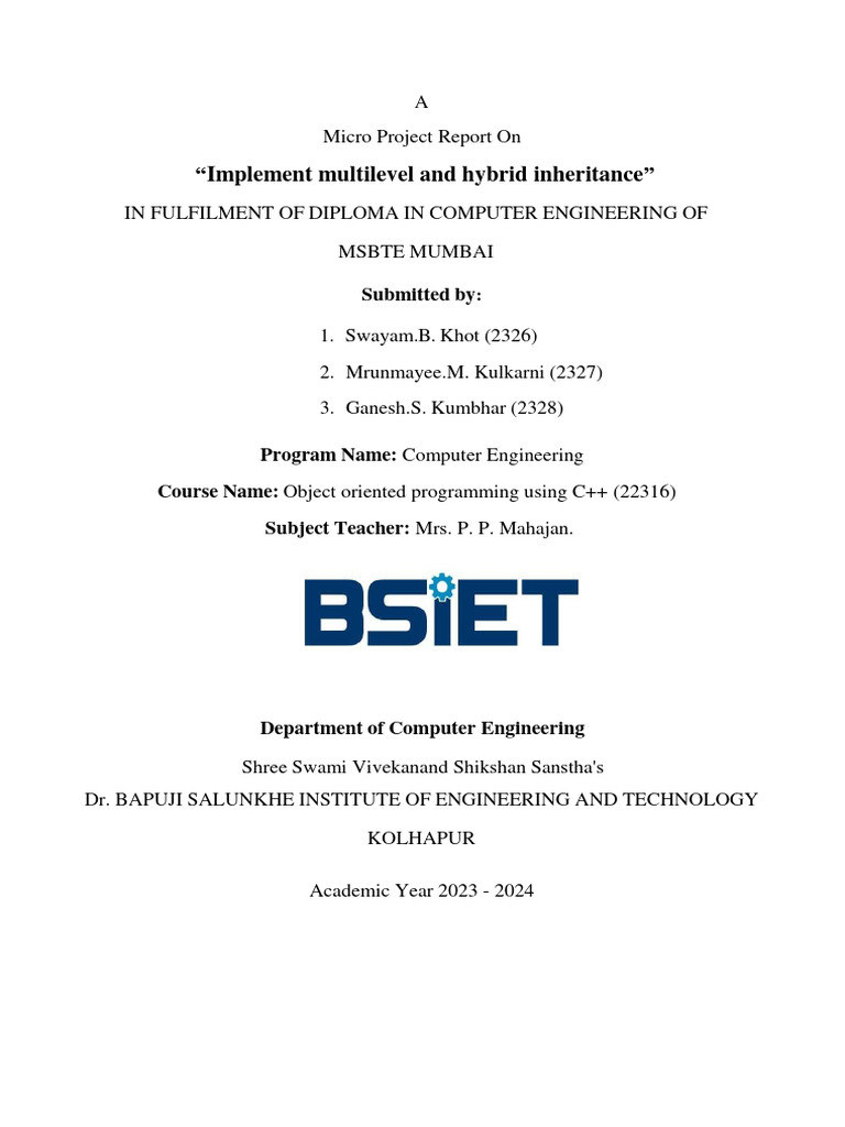 Oop Report Pdf Inheritance Object Oriented Programming C