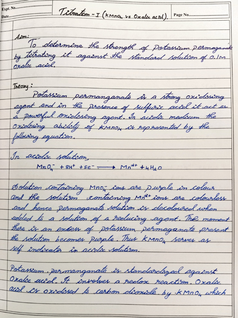 Chemistry Record Note-1 | PDF