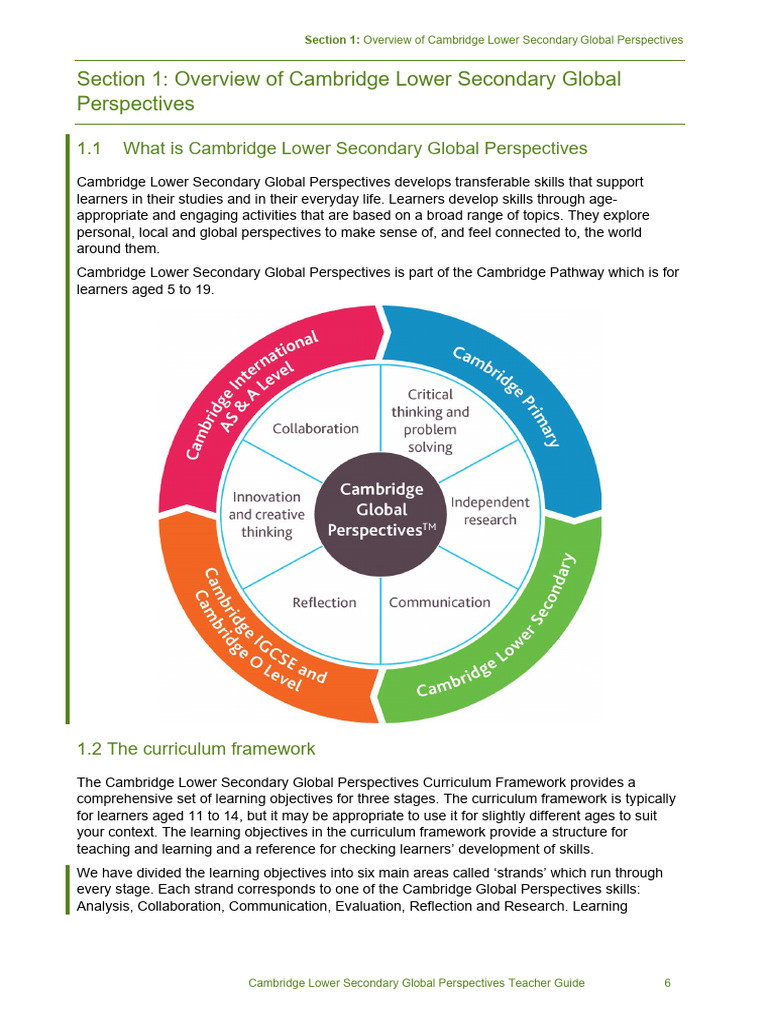 1129 Section 1 Overview of Cambridge Lower Secondary Global ...
