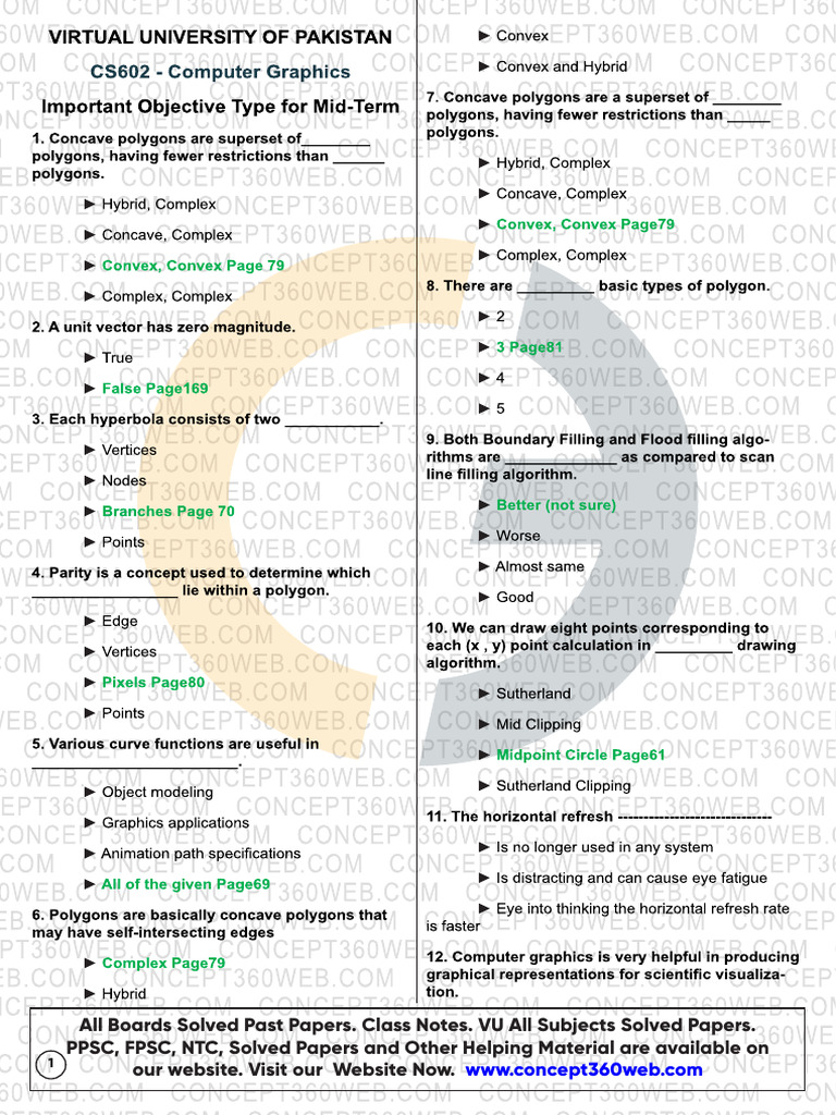 CS602 Mid-Term Objective Solved | PDF | Foreign Language Studies
