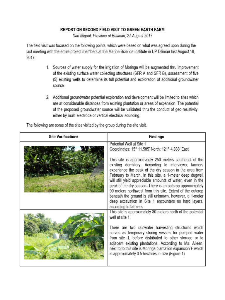 Final Field Report | PDF