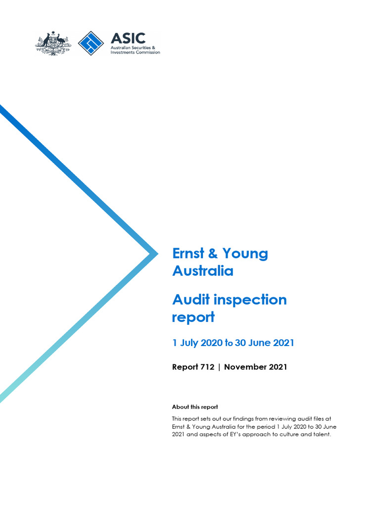 Ey Australia Audit Inspection Report 2021 | PDF | Audit | Financial ...
