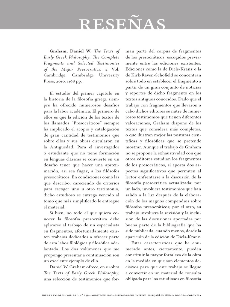 The Texts of Early Greek Philosophy The | PDF | Antigua Grecia ...