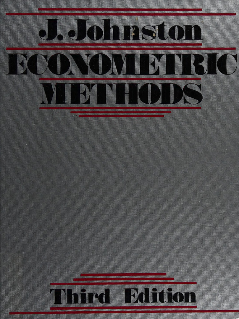 Econometric Methods | PDF | Econometrics | Function (Mathematics) Econometric Methods | PDF | Econometrics | Function (Mathematics)