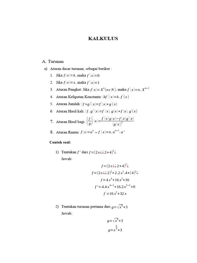 Kalkulus_1_Turunan_dan_Penggunaan_Turuna | PDF