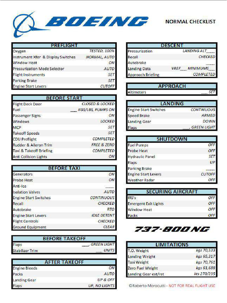 737 (Checklist) | PDF