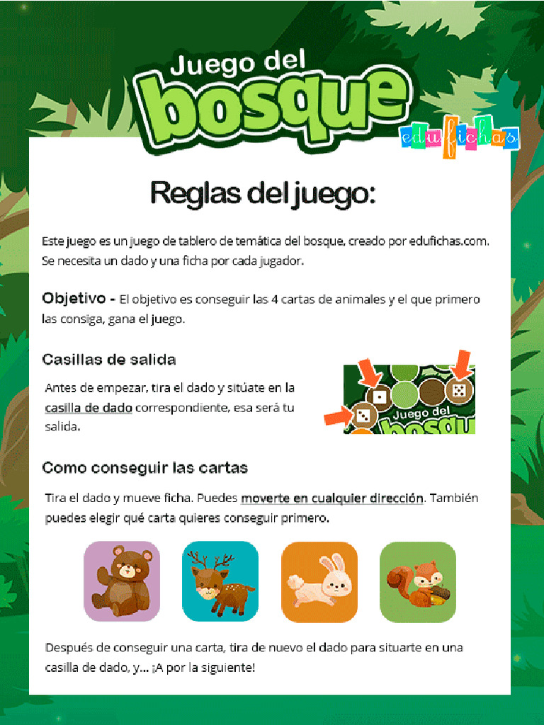 Juegos de mesa y fichas educativas gratis | PDF
