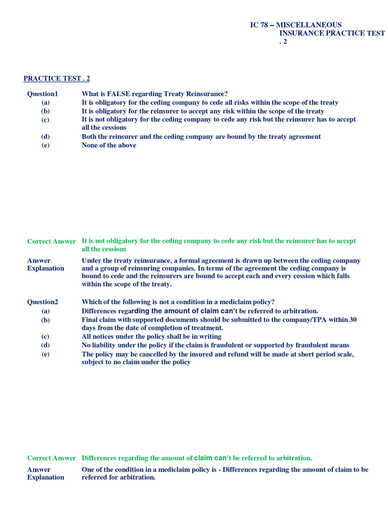 Misc 1 | Download Free PDF | Reinsurance | Insurance