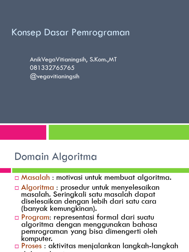 Konsep Pemograman Dasar 2 | PDF
