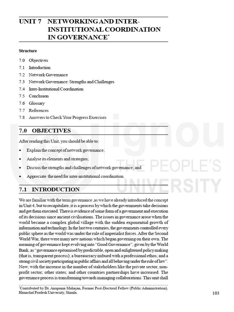 Network Governance Pdf Governance Policy