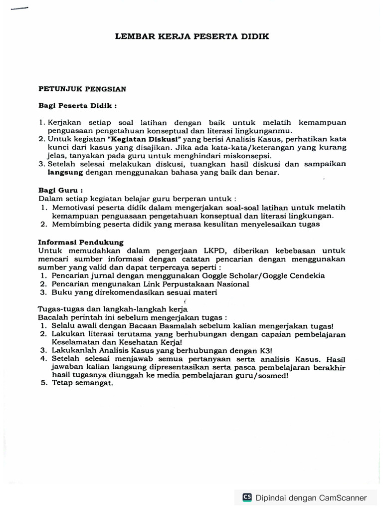 LKPD Rambu Kecelakaan Kerja KLMPK 2 | PDF