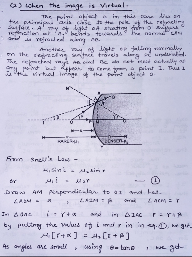 Refraction Part 2 Class 12th | PDF
