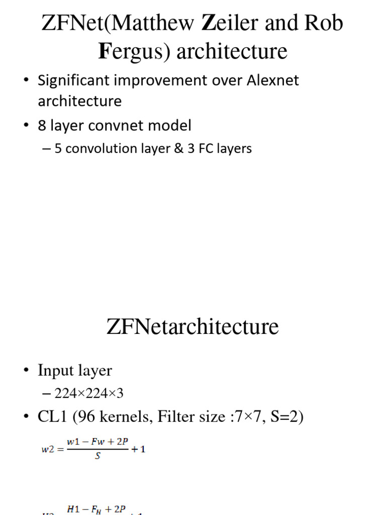 ZFNET Architecture | PDF