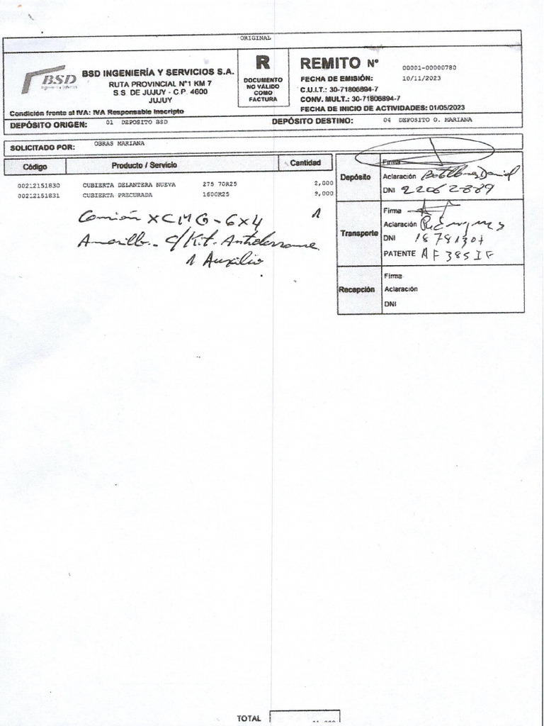 Remito Mariana | PDF