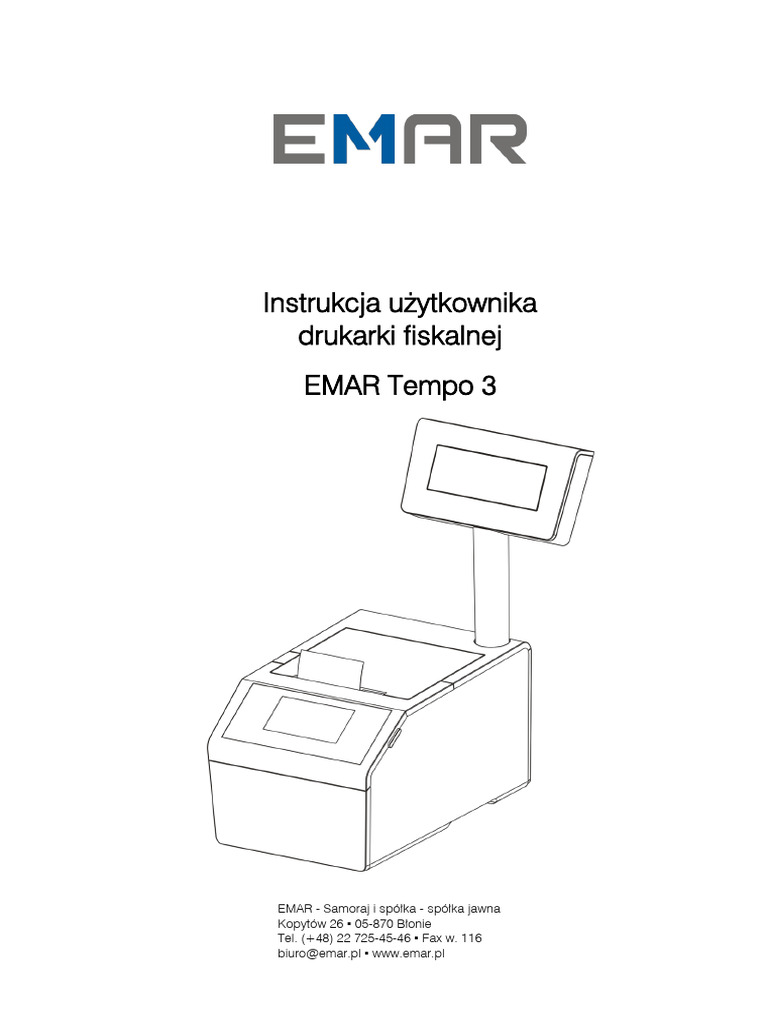 Instrukcja Uzytkownika EMAR Tempo 3 | PDF