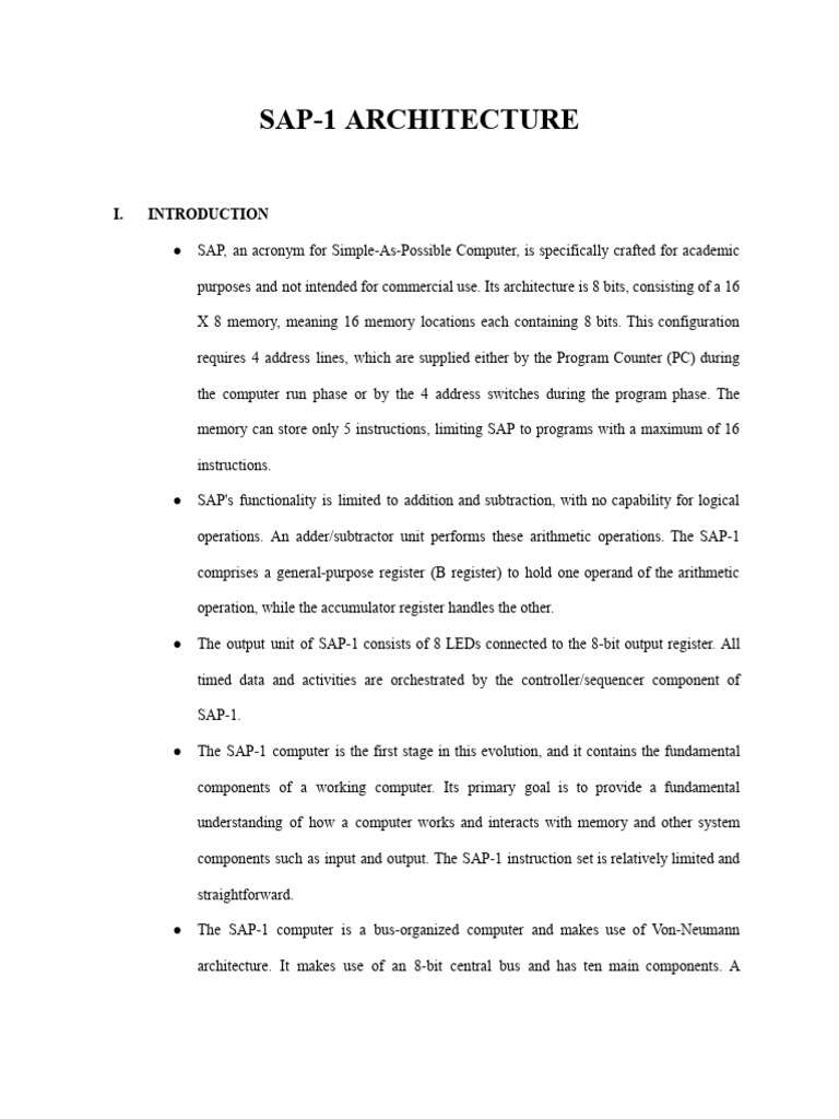 Group 4 Sap-1 Arch Cao | PDF | Input/Output | Manufactured Goods
