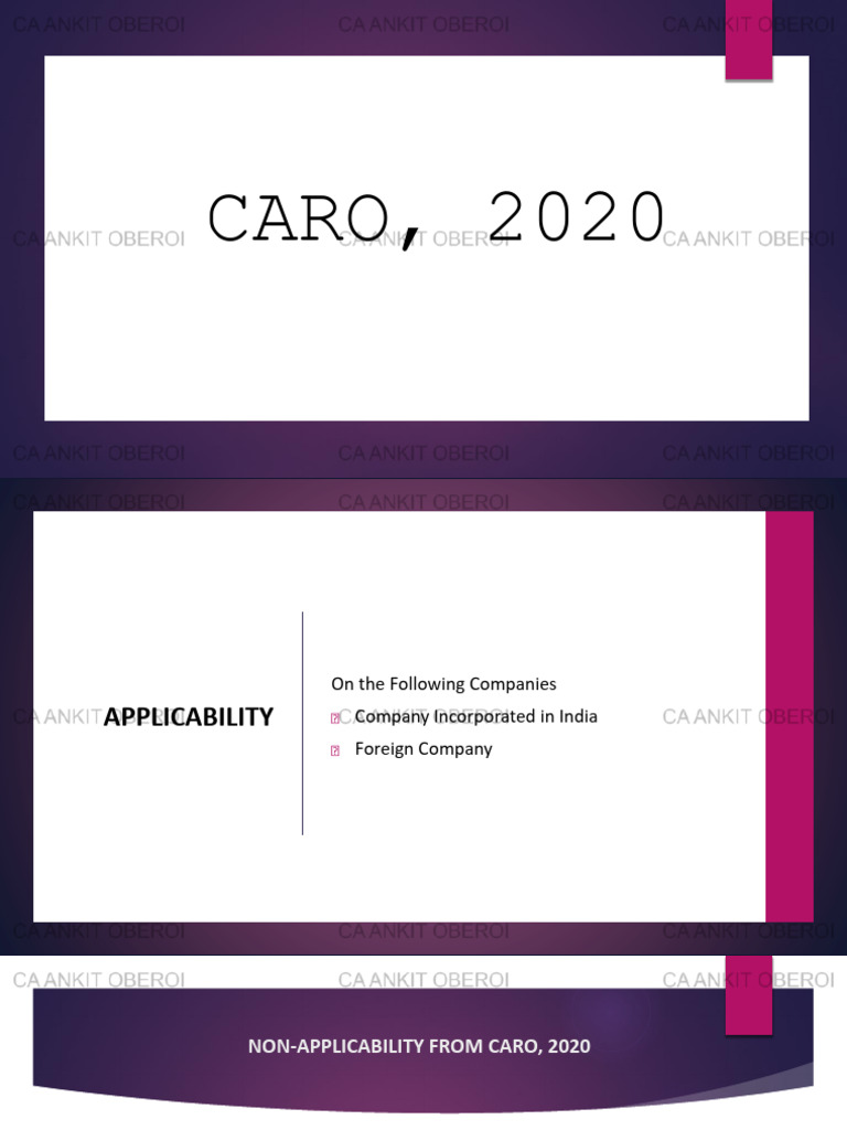 CARO 2020 by Ankit Oberoi | PDF | Loans | Debt CARO 2020 by Ankit Oberoi | PDF | Loans | Debt
