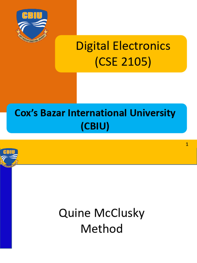 DE lecture 6 (Quine Mcclusky) | PDF | Theory Of Computation | Teaching ...