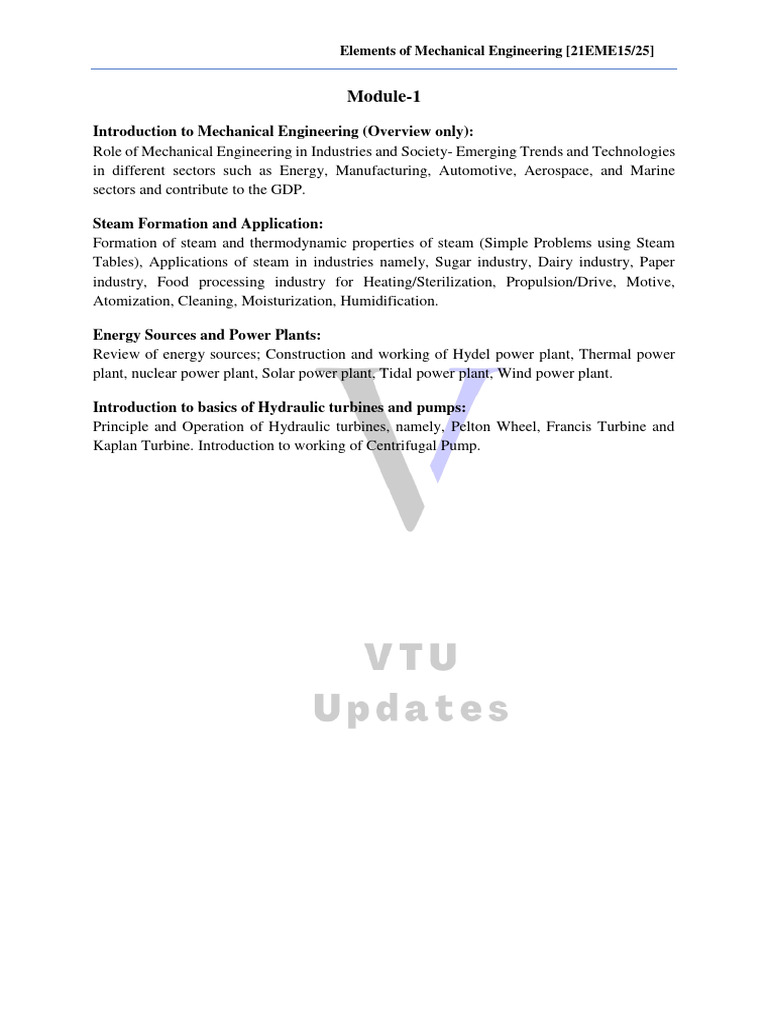 EME-Module 1 | Download Free PDF | Energy Development | Pump