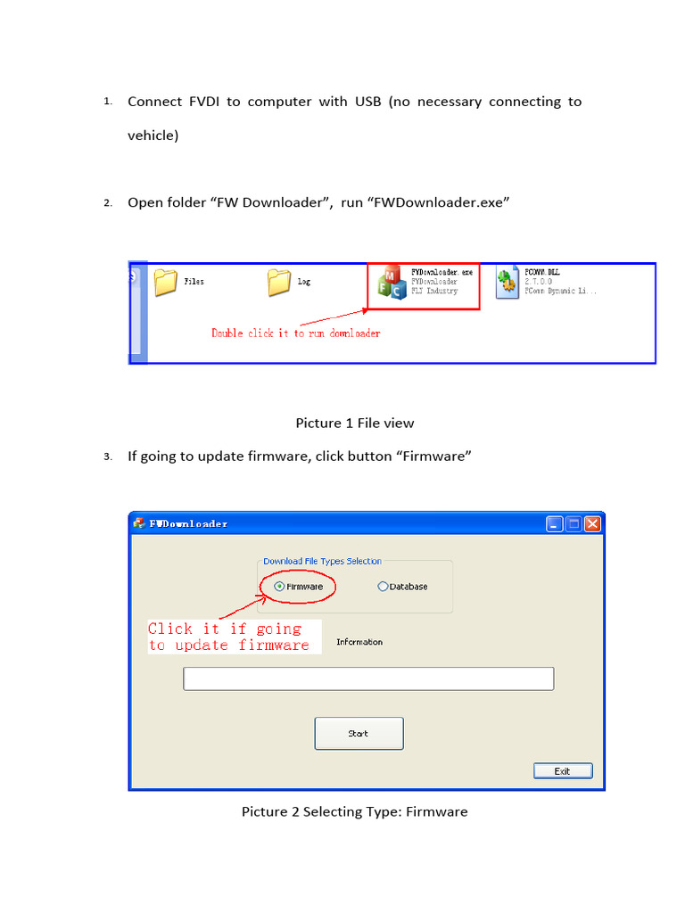 How To Use Fvdi Fwdownloader | PDF
