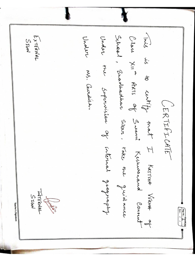 Geography Project File | PDF