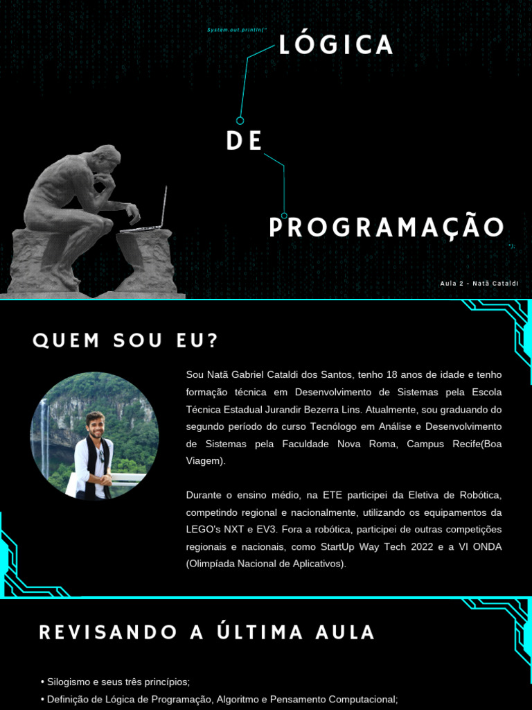 Aula 2 Lógica De Programação Pdf Linguagem De Programação Tipo