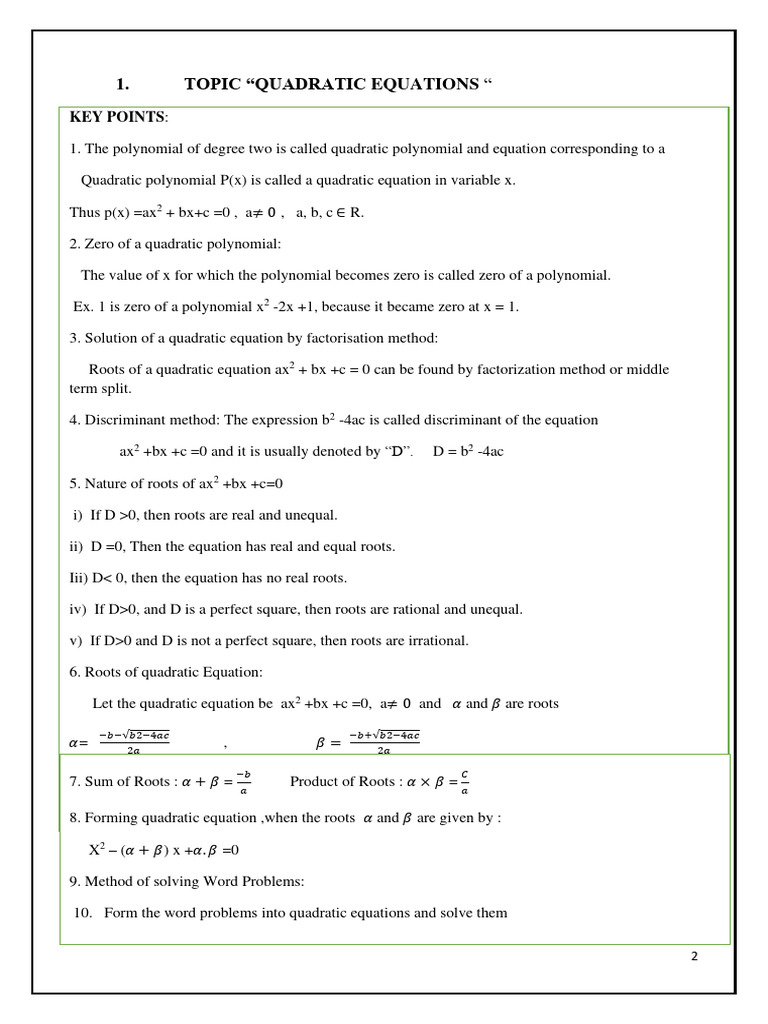 Mathematics Question Bank Term 2 Class 10 2022 | PDF