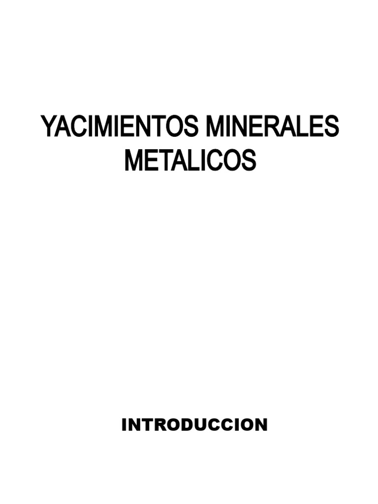 Yacimientos Metalicos | Descargar gratis PDF | Magma | Roca (geología)