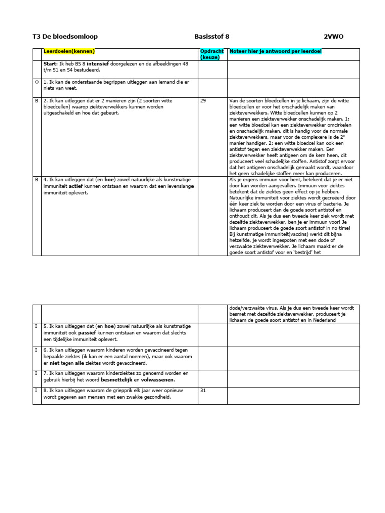 Kopie Van Antwoordblad T3 BS 8 | PDF