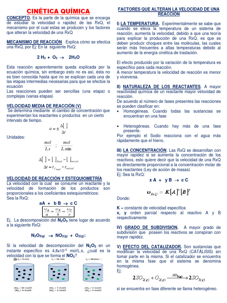 2022 Cinética Química y Equilibrio Químico Uned 2022 | PDF | Reacciones químicas | Cinética química